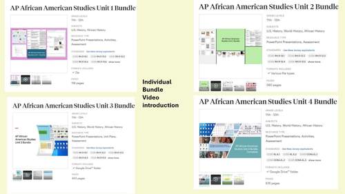 AP African American Studies Unit 3 Full Curriculum, Lessons & 4 Tests APAAS