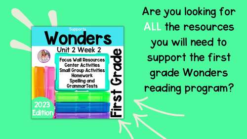 Wonders Reading First Grade Unit 2 Week 2 Center and Small Group ...