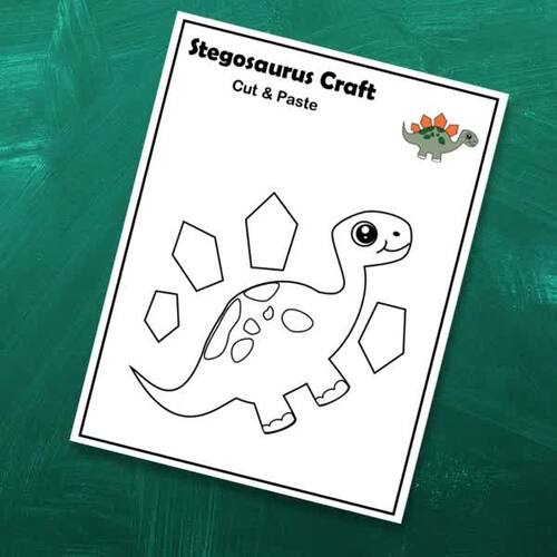 Stegosaurus Dinosaur Craft | Prehistoric Animals & Science | Cut ...