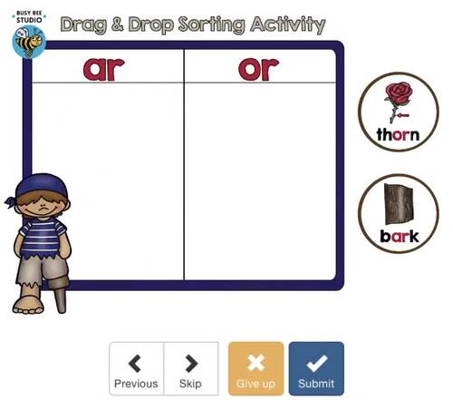 BOSSY R BOOM CARDS SORT R CONTROLLED VOWELS PHONICS PRACTICE REVIEW ...