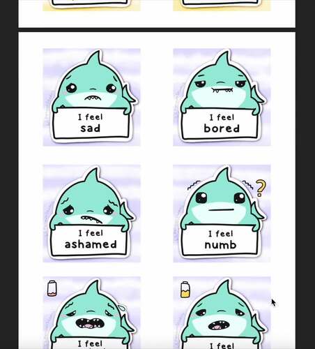 Shark Feelings Kit: Emotion Wheel, ASD I Feel Flashcards, SEL Activity ...