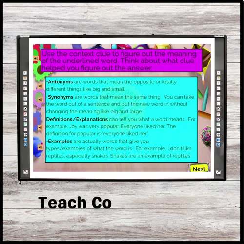Vocabulary in Context Teach the Strategies Boom Cards 1 by Ivybee Speech