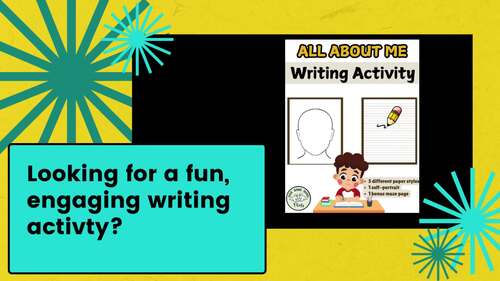 All About Me- Writing and Self-Portrait Activity by DogGoneGood4Kids