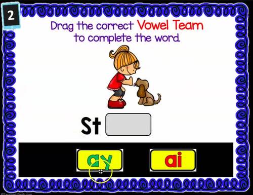 AI /AY & OI/OY Vowel Teams and Diphthongs: Missing Letters Phonics Boom ...