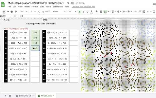 Solving Multi Step Equations | Non-Seasonal | Christmas Digital Pixel ...