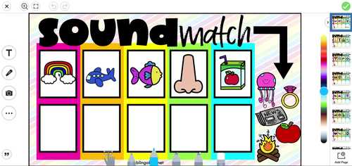 Digital Beginning Sound Picture Match Google Slides™ Seesaw™ Distance ...