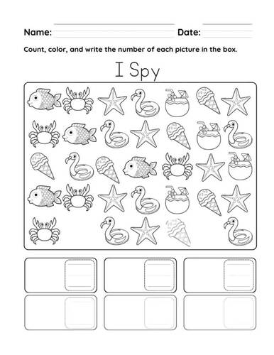 NO PREP Summer Worksheets and Activities for Kindergarten Grade 1 ...