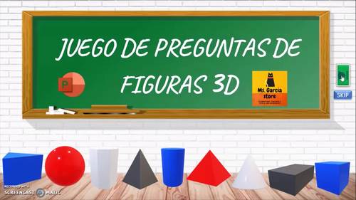 3D shapes quiz game in Spanish by Ms Garcia Store | TPT