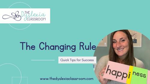 Changing Rule Spelling Activities I Multisensory I Orton-Gillingham