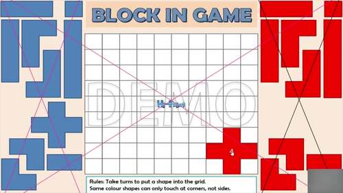 Fit Block Shapes into Grid Interactive PowerPoint Game by Hi-Point