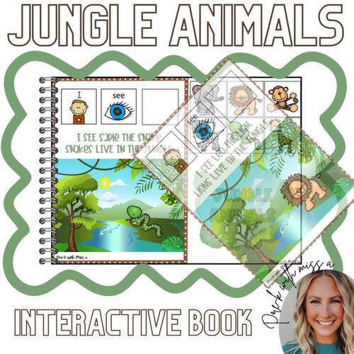 Jungle Animals Adaptive Book Special Education Speech Therapy | TPT