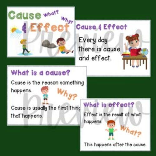 Cause and Effect Bundle- Presentation, Task Cards and Evaluation Google ...