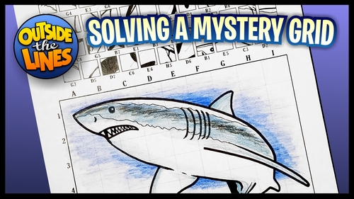 Mystery Grid Drawing Demo by Outside the Lines Lesson Designs | TpT