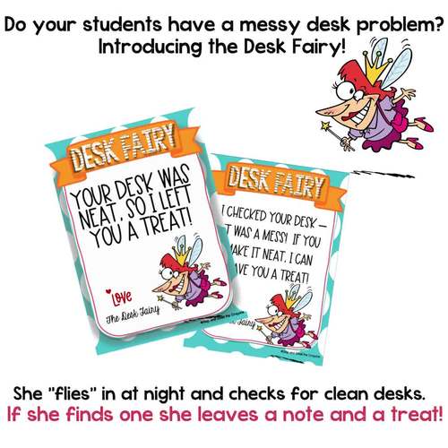 Desk Fairy Slips by Stop and Smell the Crayons | TPT