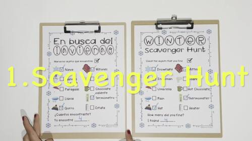 Unidad de Invierno - Winter BUNDLE for Kinder | Spanish and English ...