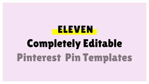 Pinterest Pin Templates for PowerPoint by Perky Templates | TpT