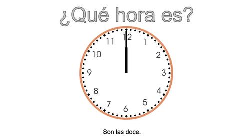 Spanish Telling Time Presentation by Real Life Language | TPT