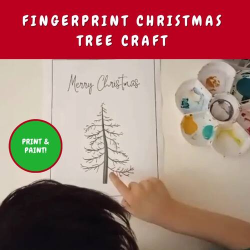 Fingerprint Christmas Lights Printable Christmas Tree Light Fingerprint ...