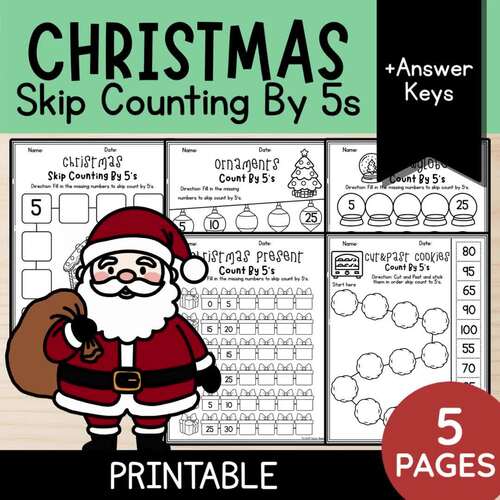 Christmas Skip Counting By 5s | 1st & 2nd Grade by The Stuff Teacher Needs