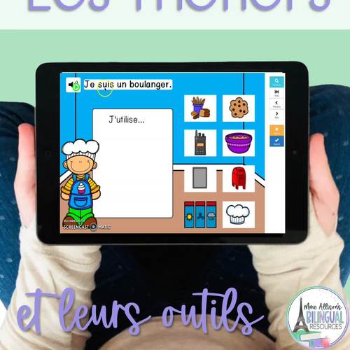 Les métiers et leurs outils - French Community Helper Digital Task Cards