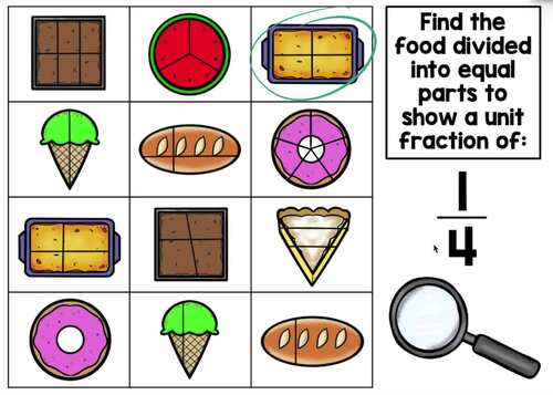 Partitioning Shapes into Unit Fractions Mystery Pictures Boom Cards ...