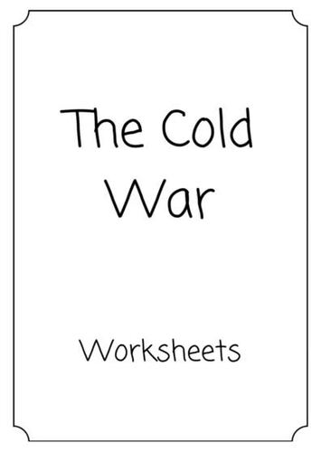 History The Cold War Worksheets by Worksheet Whisperer | TPT