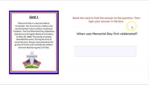 Memorial Day Activity Scavenger Hunt with Easel Option by CarolJ Creations