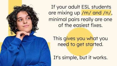 M vs. N Minimal Pairs – Pronunciation Presentation & Activities for ...