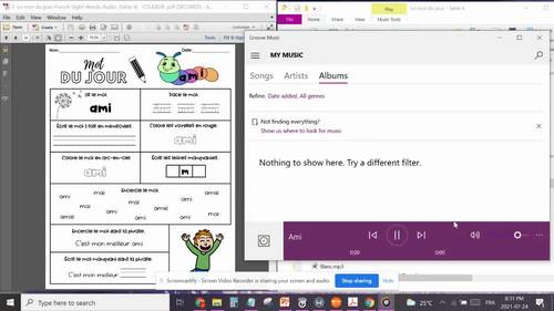 BUNDLE 300 French Sight Words Daily Audio Worksheets Read Write High ...