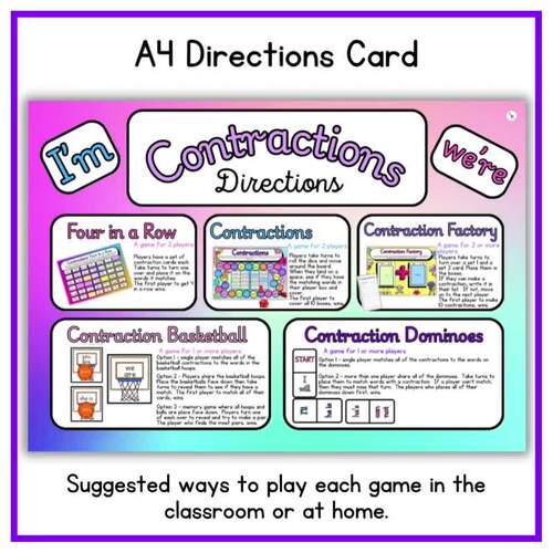 Contraction Games Contraction Practice 2nd Grade - 3rd Grade Language Arts
