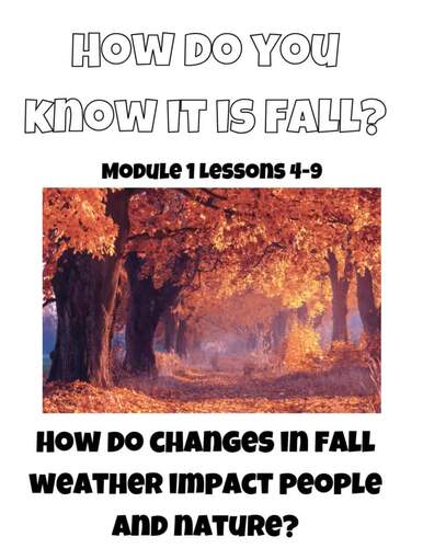 How do you know it is fall Workbook aligned w/ Wit and Wisdom MD 1 ...