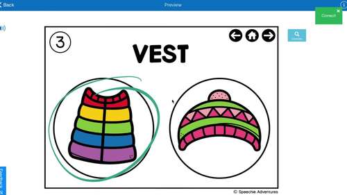 Winter Preschool Language Unit Boom Cards by Speechie Adventures