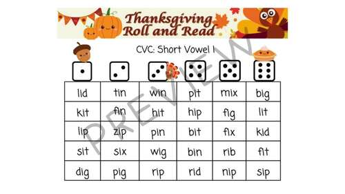Thanksgiving Bundle: Reading & Phonics Fluency Games! by Grow With Beck