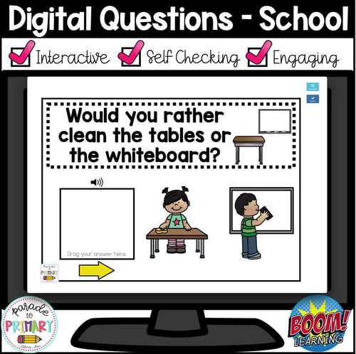 DIGITAL QUESTIONS - Bundle - Year Long - Boom Cards - Distance Learning