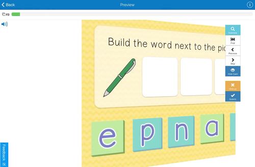 BOOM CARDS™ Short E: say, read and build the CVC words by The Resource Elf