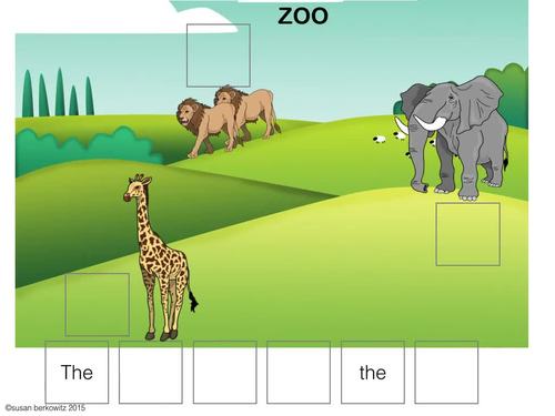 Following Directions and Making Sentences Activity for Speech Language