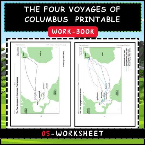 The Four Voyages of Columbus Printable by Lib Anatomy school | TPT