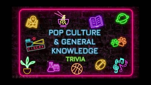 Pop Culture and General Knowledge Trivia (PowerPoint game) | TPT