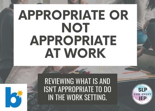 Appropriate or Not Appropriate Behaviors at Work (Boom Deck) | TPT