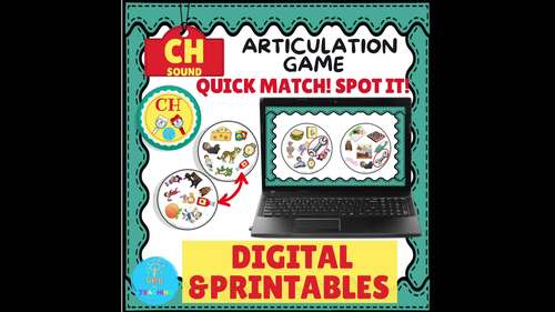 CH Articulation Game - Quick Match! Spot it! Digital & Printable