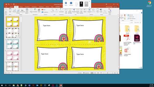 Rainbow Task Card Templates | 48 editable ppt slides | 12 Backgrounds ...