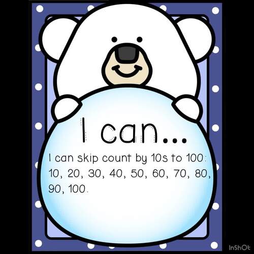 Winter Polar Bear Counting by 10 Matching Cards | Tens & Ones ...