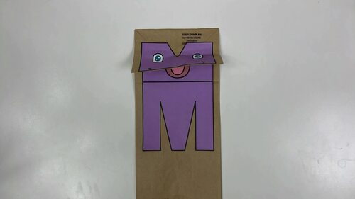 Letter M Alphabet Puppet Craft & Speech Therapy Lesson Plans w/ Visual ...