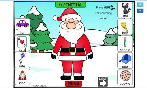 Feed Santa Christmas Articulation Speech Boom Cards™ by Aimee Walton