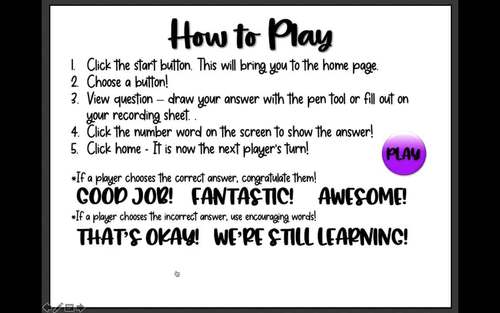 Distance Learning Ten Frame Game-Interactive PowerPoint Game ...