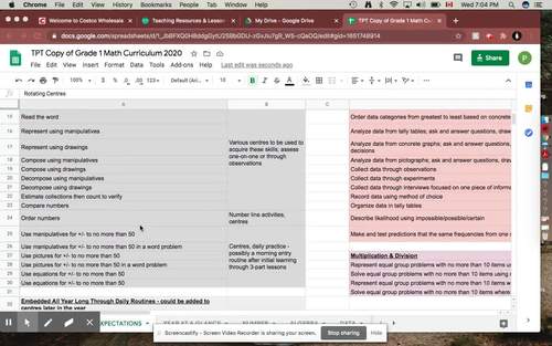 NEW Ontario Math Curriculum 2020: Grade One || Long Range Plans Overview