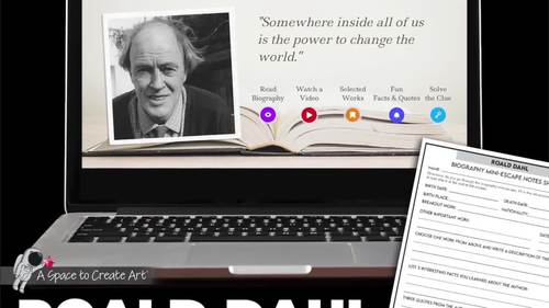 Roald Dahl Biography Mini-Escape -Middle School ELA Author Biography ...