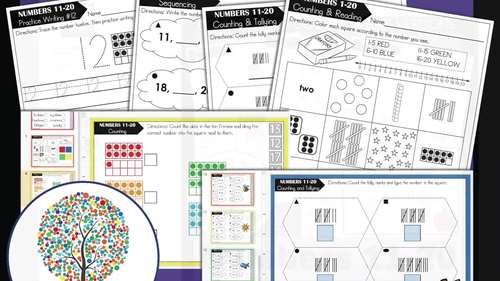 Counting and Writing Numbers 11 to 20 - Printable & Digital - Distance ...