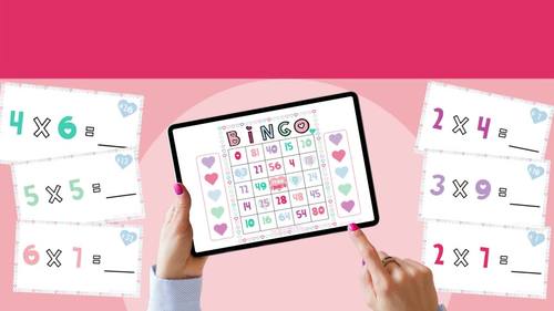 Valentine’s Day BINGO Multiplication Fact Fluency- Digital & Print