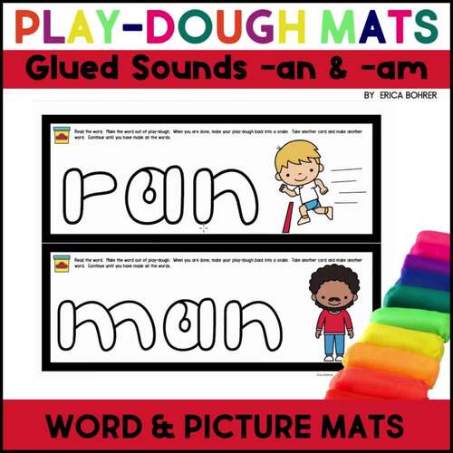 -an & -am Glued Sound Words Playdough Mats – Words and Pictures Phonics ...